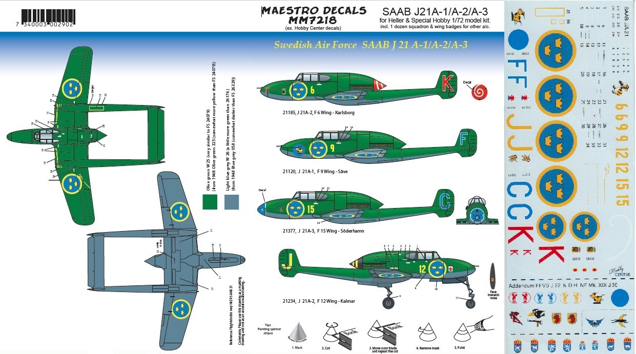 SAAB J21A-1/A-2/A-3 - Dekaler